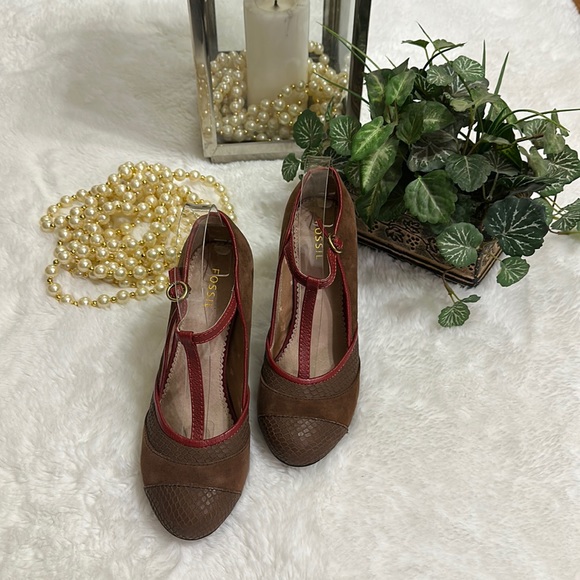 Fossil | Shoes | Fossil Pump Genuine Leather Heels | Poshmark